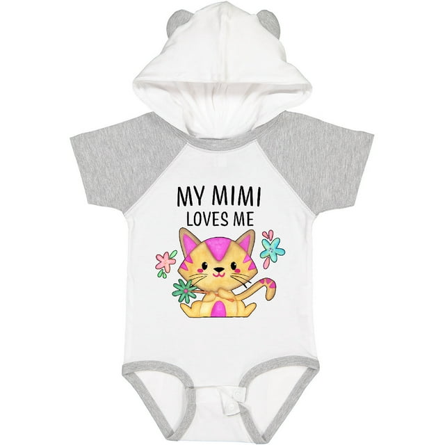 Inktastic My Mimi Loves Me with Cute Kitten and Flowers Boys or Girls Baby Bodysuit - Walmart.com