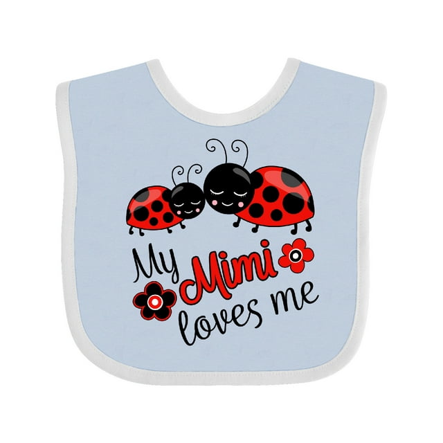 Inktastic My Mimi Loves Me with Cute Ladybugs Boys or Girls Baby Bib - Walmart.com