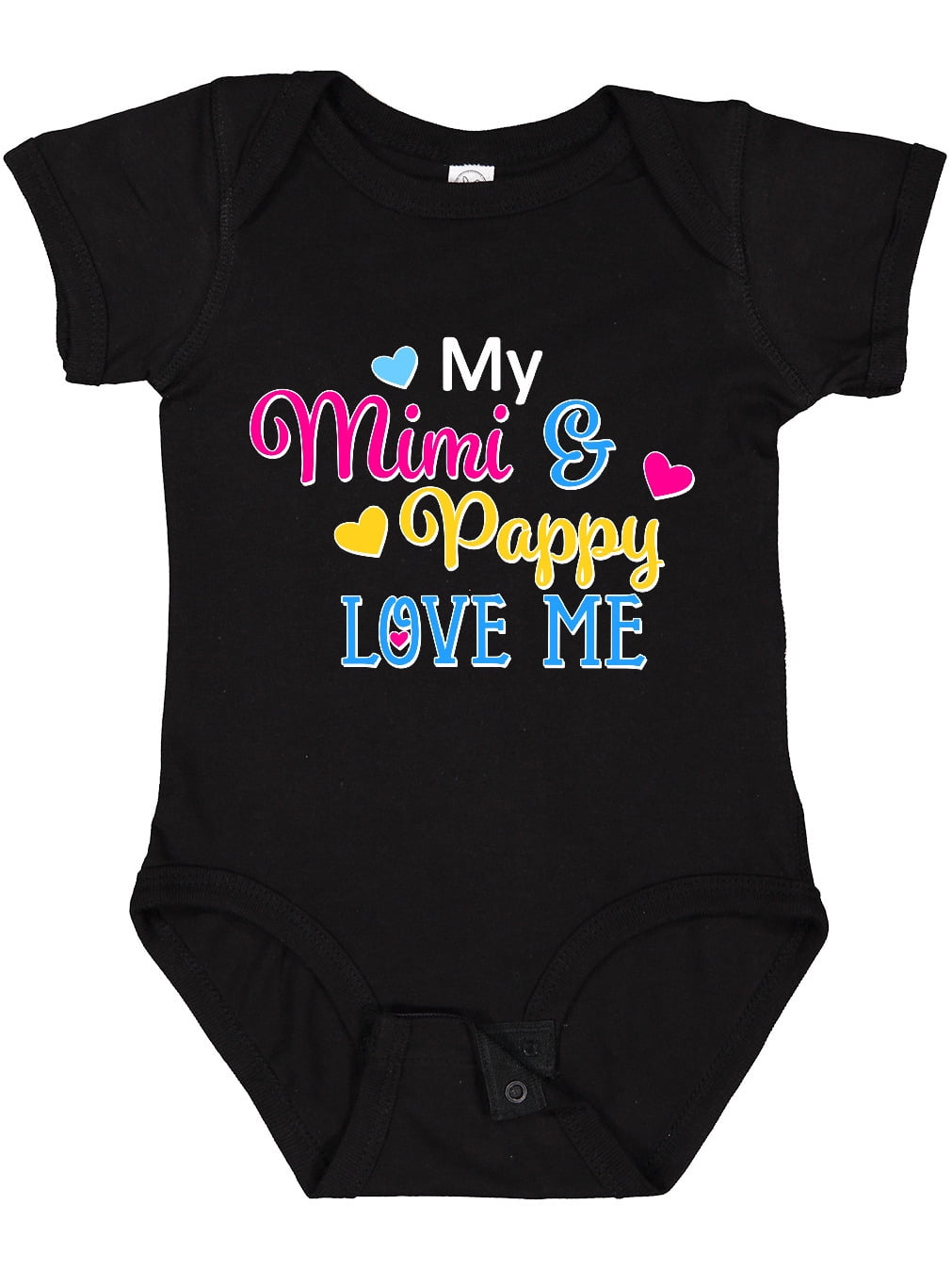 Inktastic My Mimi and Pappy Love me with Hearts Boys or Girls Baby Bodysuit - Walmart.com