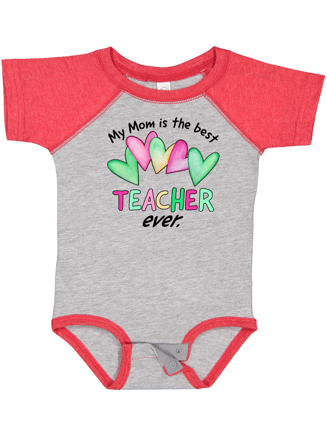 Inktastic My Mom is the Best Teacher Ever Boys or Girls Baby Bodysuit ...