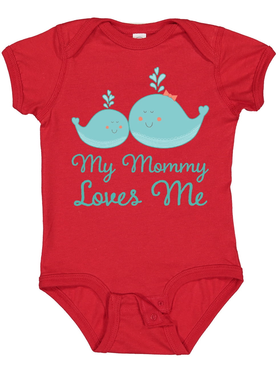 Inktastic My Mommy Loves Me Whale Boys or Girls Baby Bodysuit - Walmart.com
