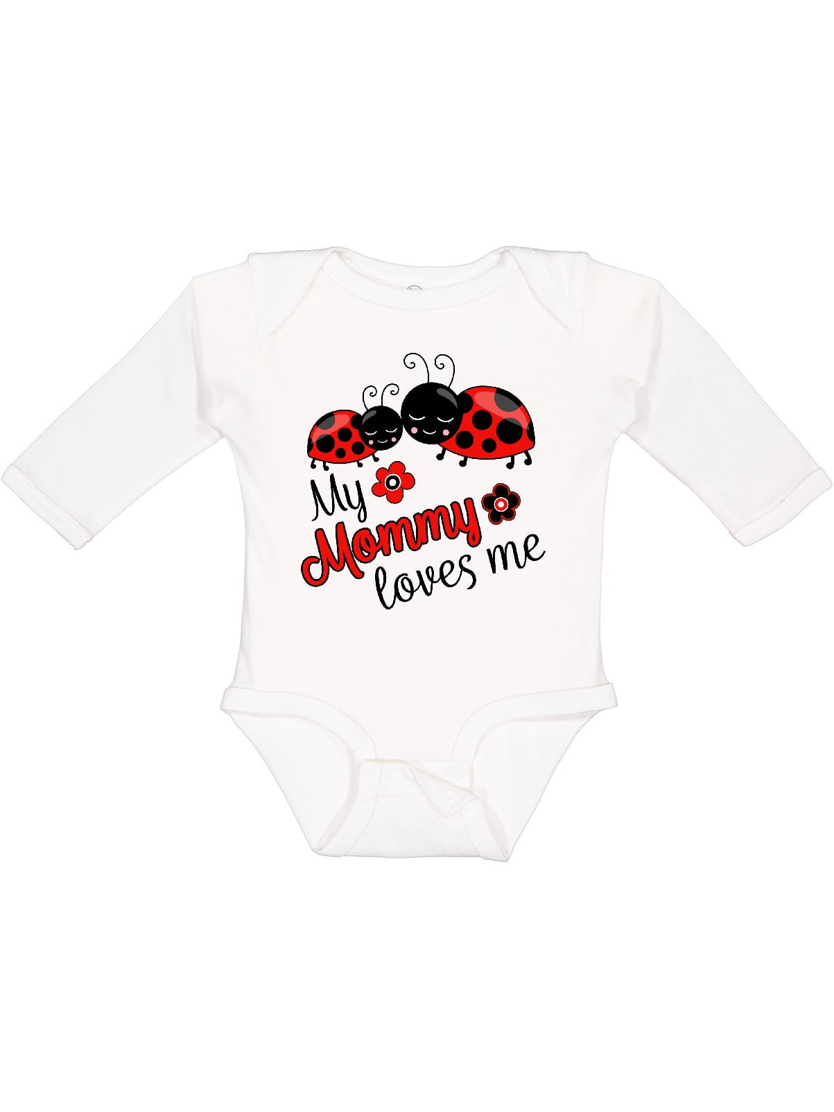 Inktastic My Mommy Loves Me with Cute Ladybugs Boys or Girls Long Sleeve Baby Bodysuit - Walmart.com