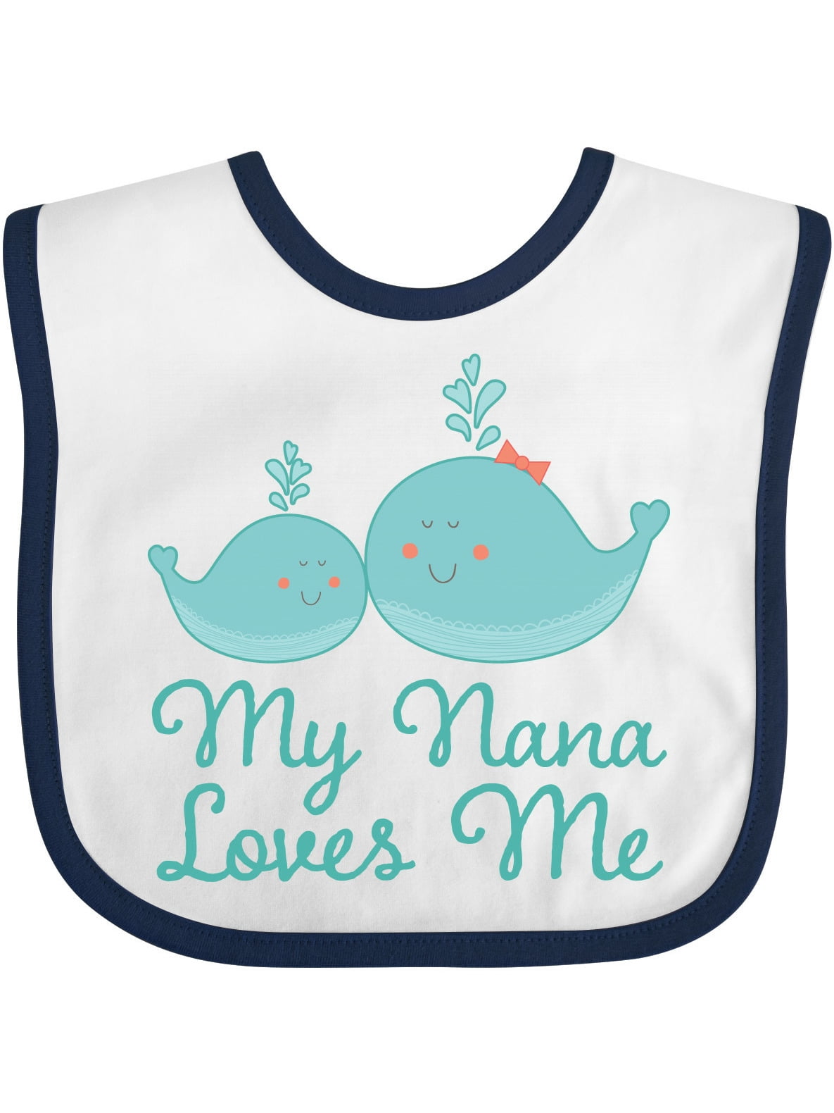 Inktastic My Nana Loves Me Boys or Girls Baby Bib - Walmart.com