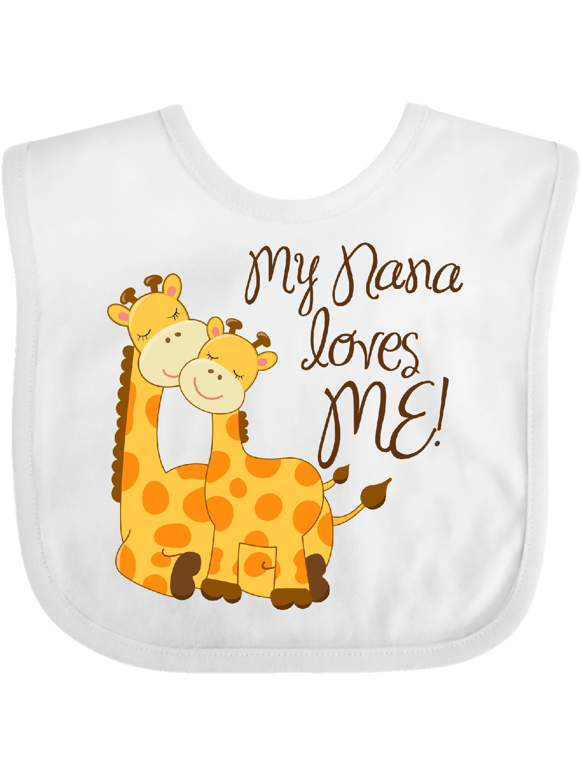 Inktastic My Nana Loves Me! Boys or Girls Baby Bib - Walmart.com