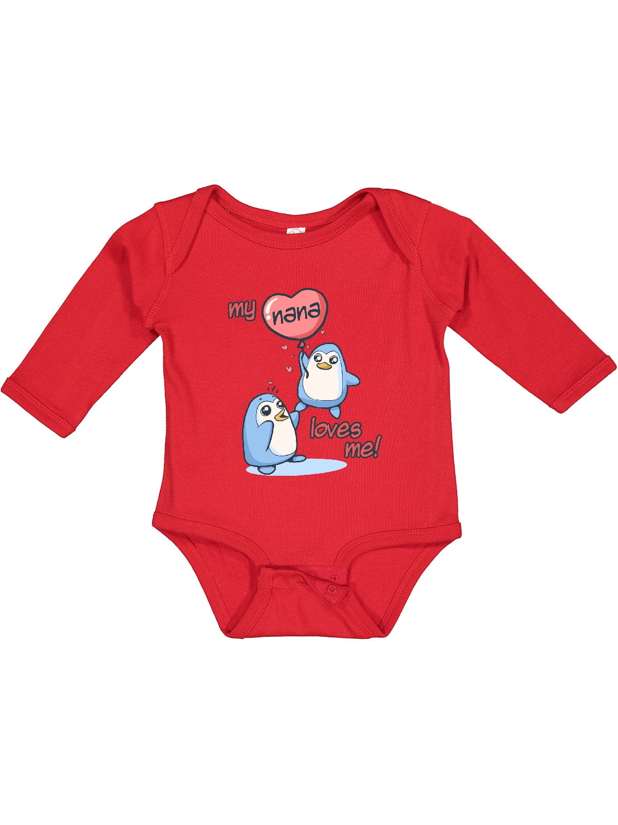 Inktastic My Nana Loves Me Boys or Girls Long Sleeve Baby Bodysuit - Walmart.com