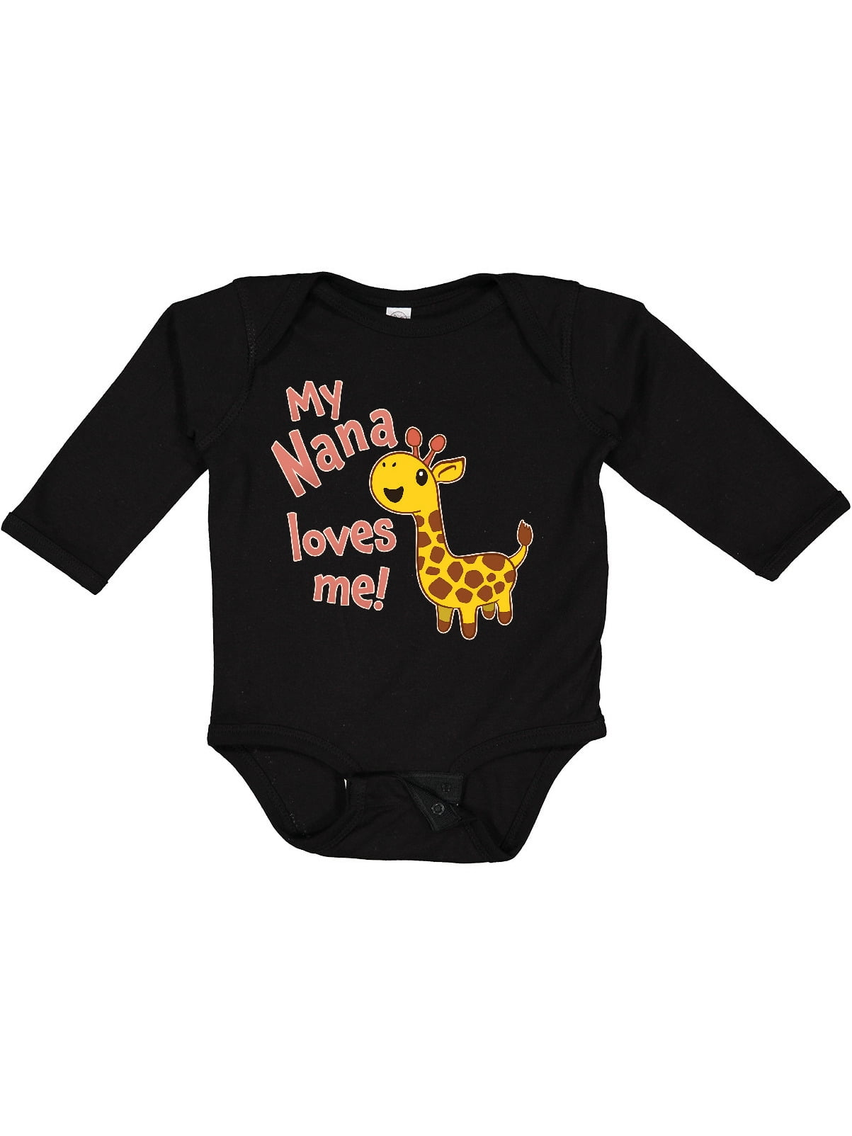 Inktastic My Nana Loves Me- Cute Giraffe Boys or Girls Long Sleeve Baby Bodysuit - Walmart.com