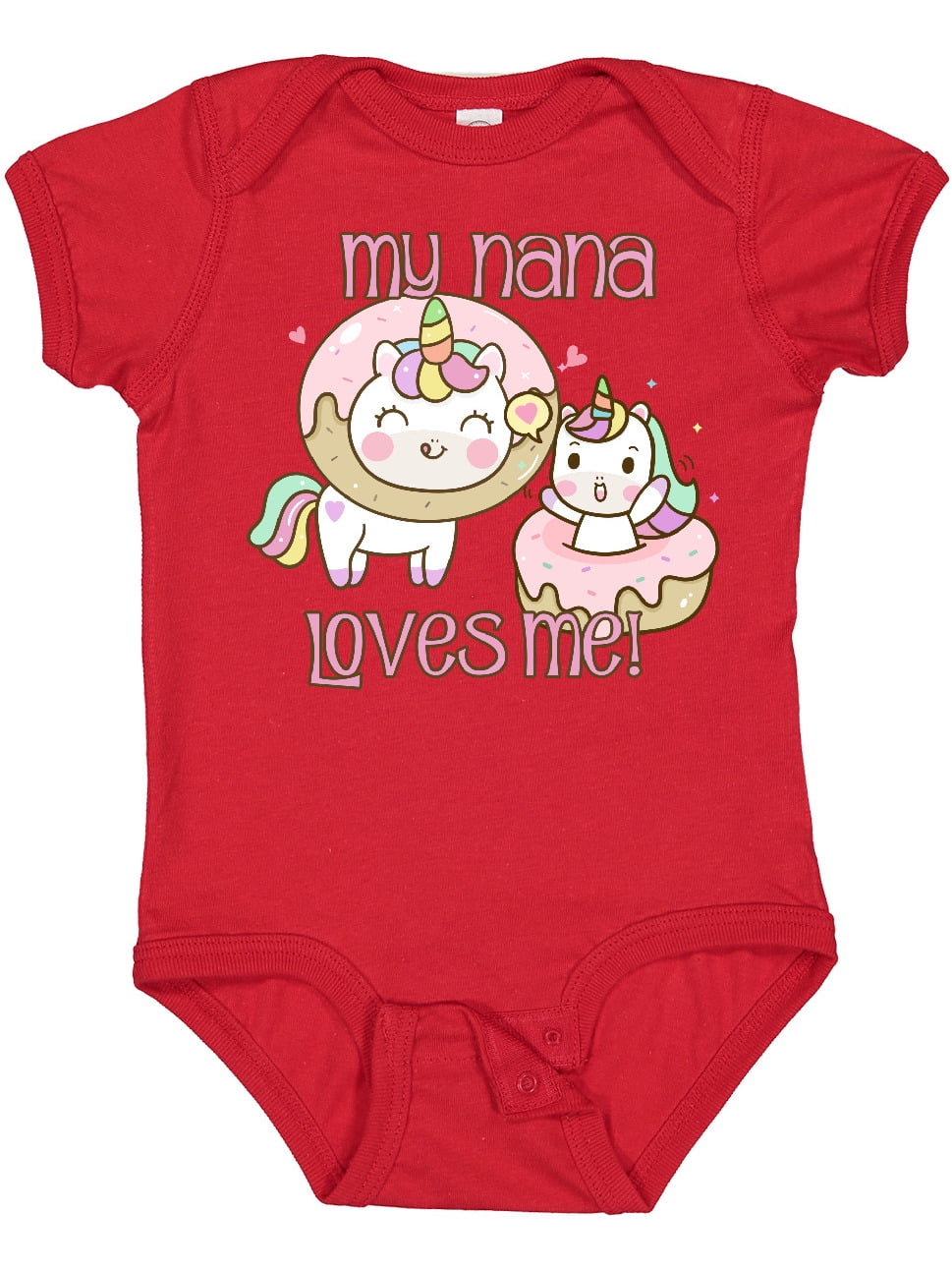Inktastic My Nana Loves Me Unicorn Boys or Girls Baby Bodysuit - Walmart.com