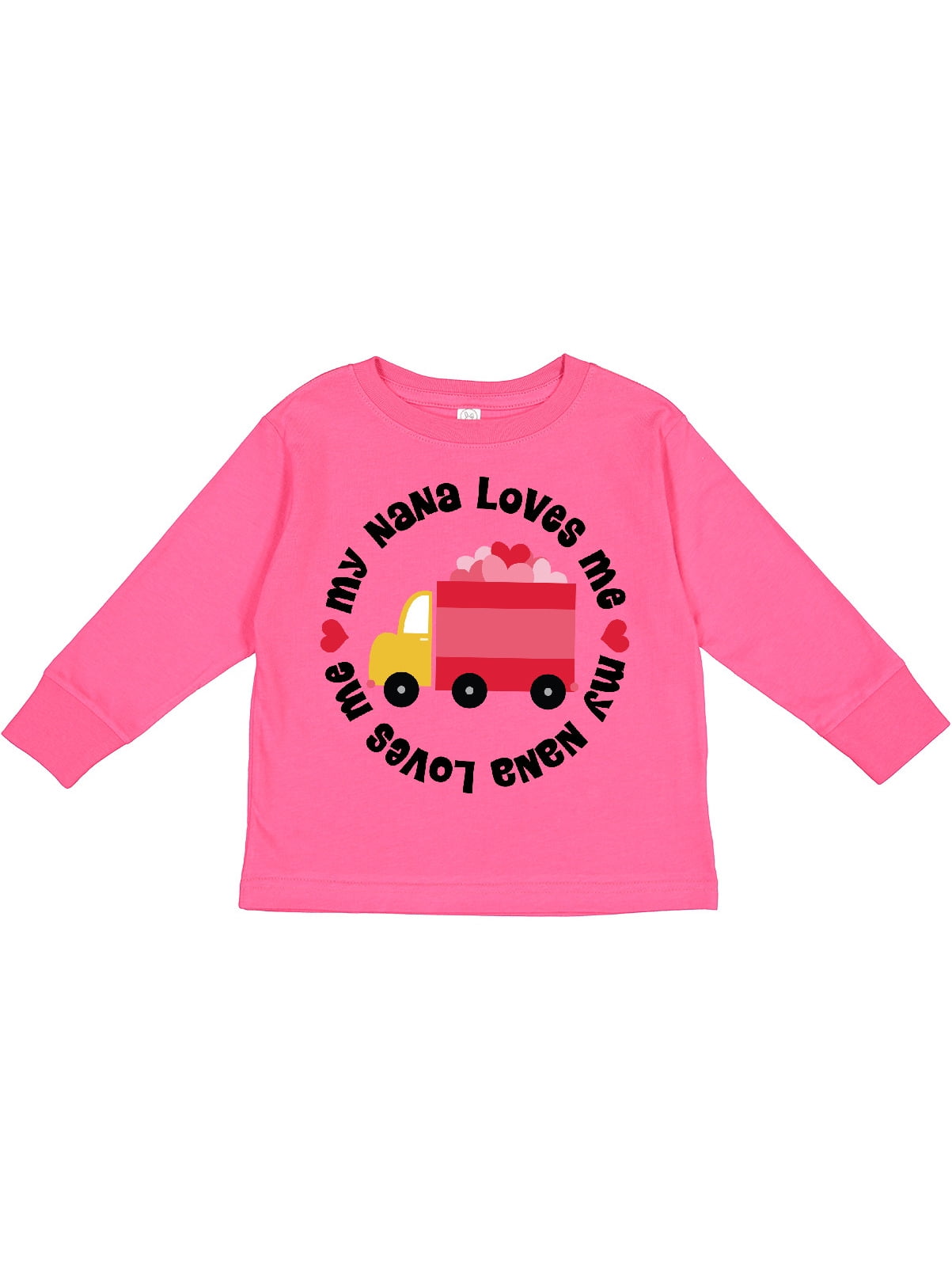 Inktastic My Nana Loves Me Valentine Boys or Girls Long Sleeve Toddler T-Shirt - Walmart.com