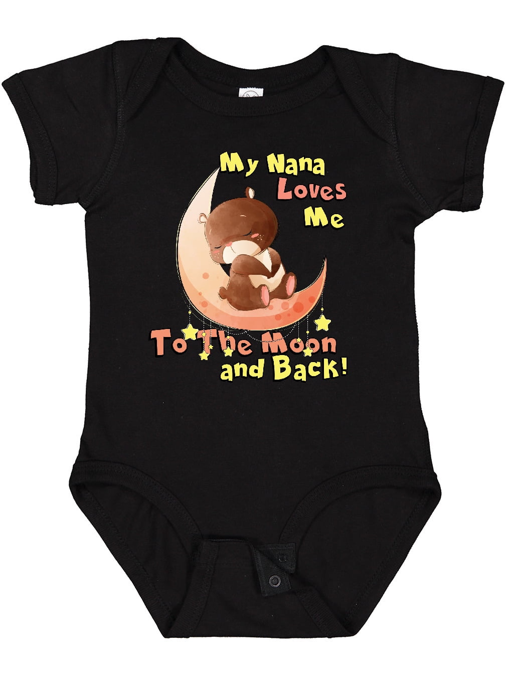Inktastic My Nana Loves Me to the Moon and Back Boys or Girls Baby Bodysuit - Walmart.com