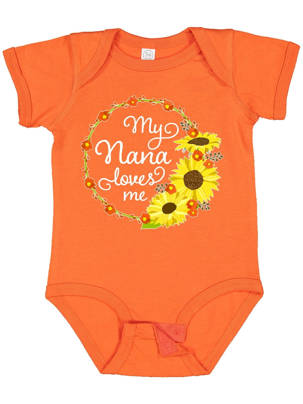 Inktastic My Nana Loves Me with Sunflower Wreath Boys or Girls Baby ...