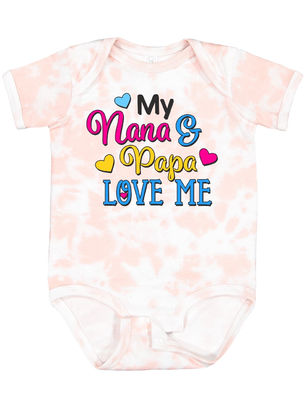 Inktastic My Nana and Papa Love Me with Hearts Boys or Girls Baby Bodysuit - Walmart.com