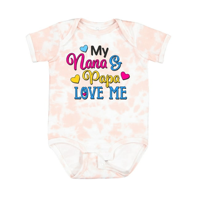 Inktastic My Nana and Papa Love Me with Hearts Boys or Girls Baby Bodysuit - Walmart.com