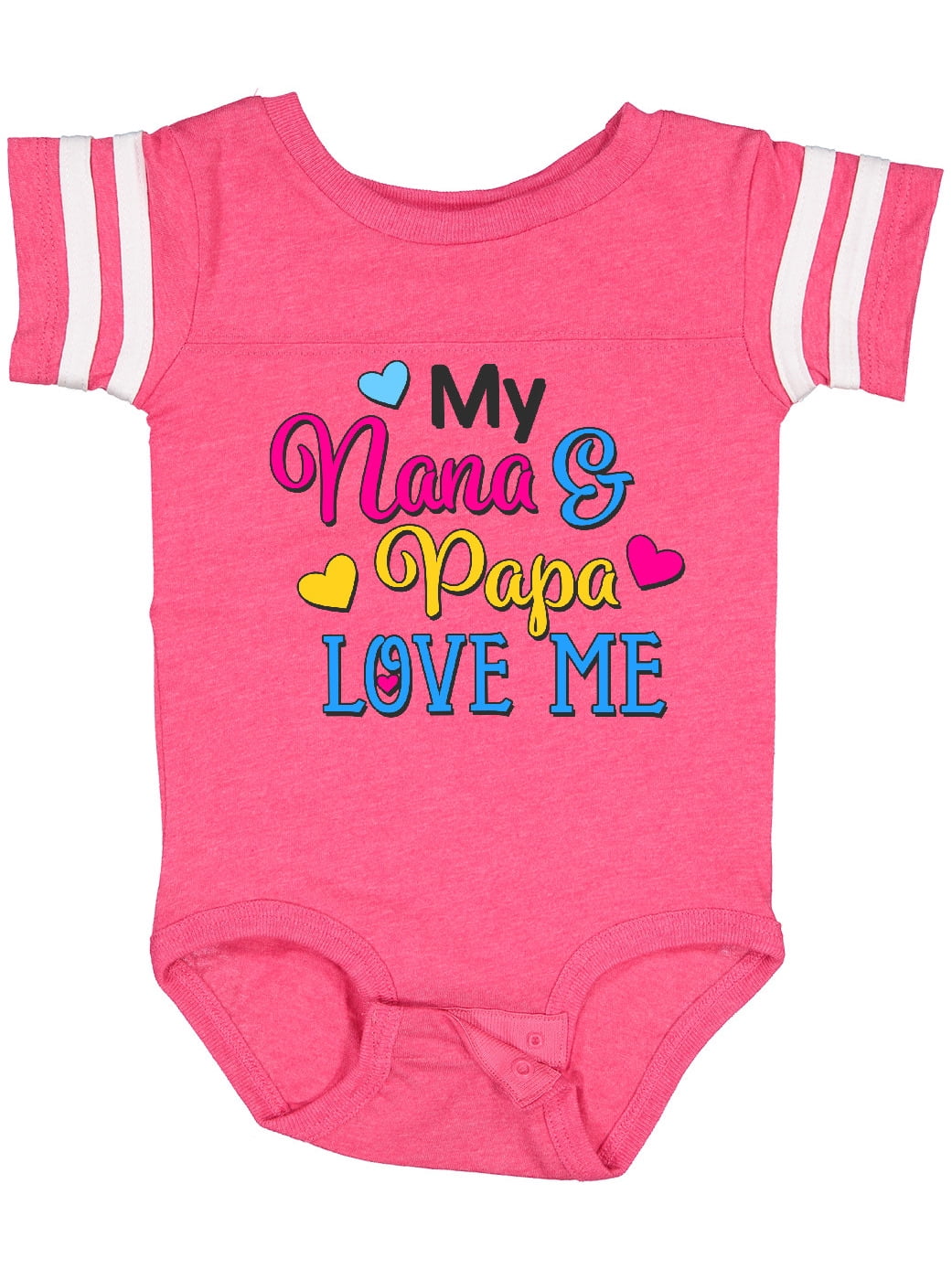 Inktastic My Nana and Papa Love Me with Hearts Boys or Girls Baby Bodysuit - Walmart.com