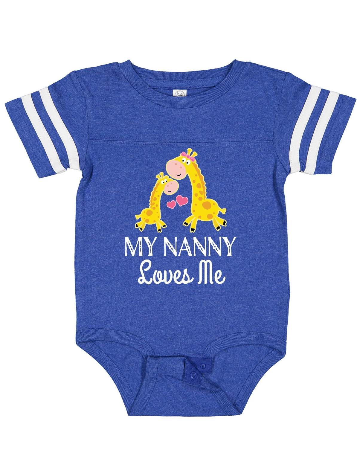Inktastic My Nanny Loves Me Giraffe Boys or Girls Baby Bodysuit - Walmart.com