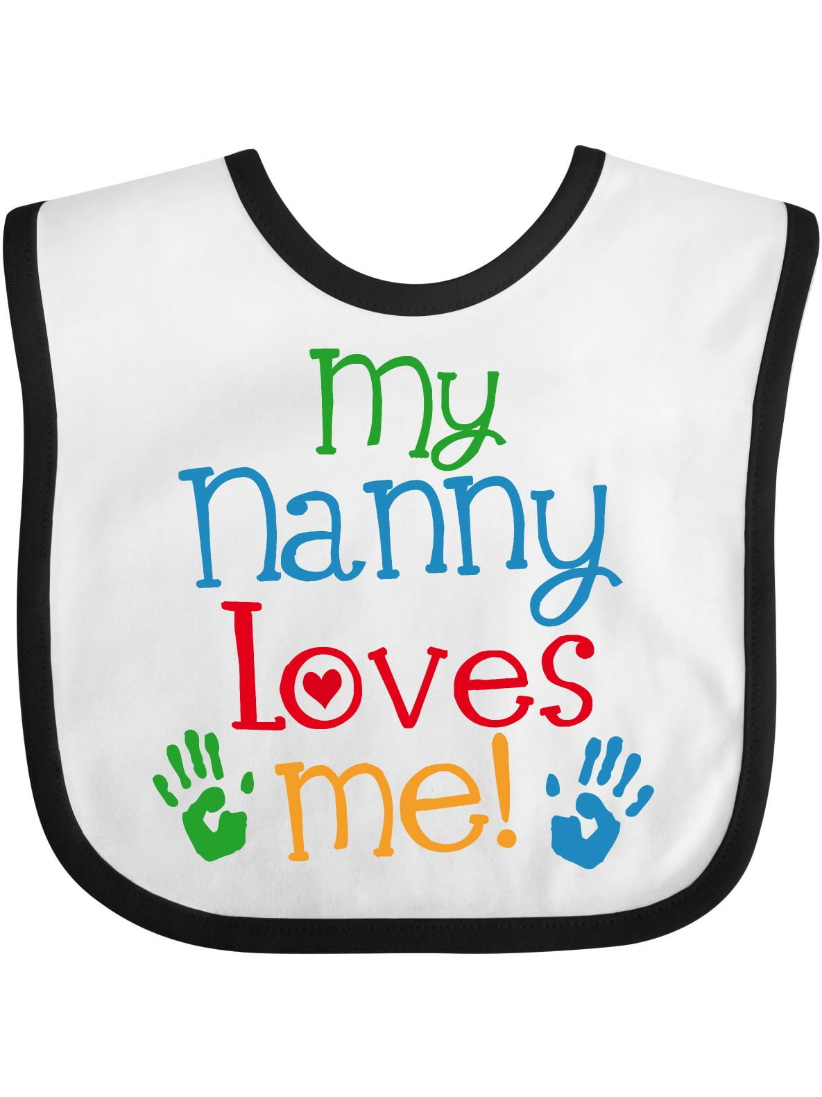 Inktastic My Nanny Loves Me Grandson Boys or Girls Baby Bib - Walmart.com