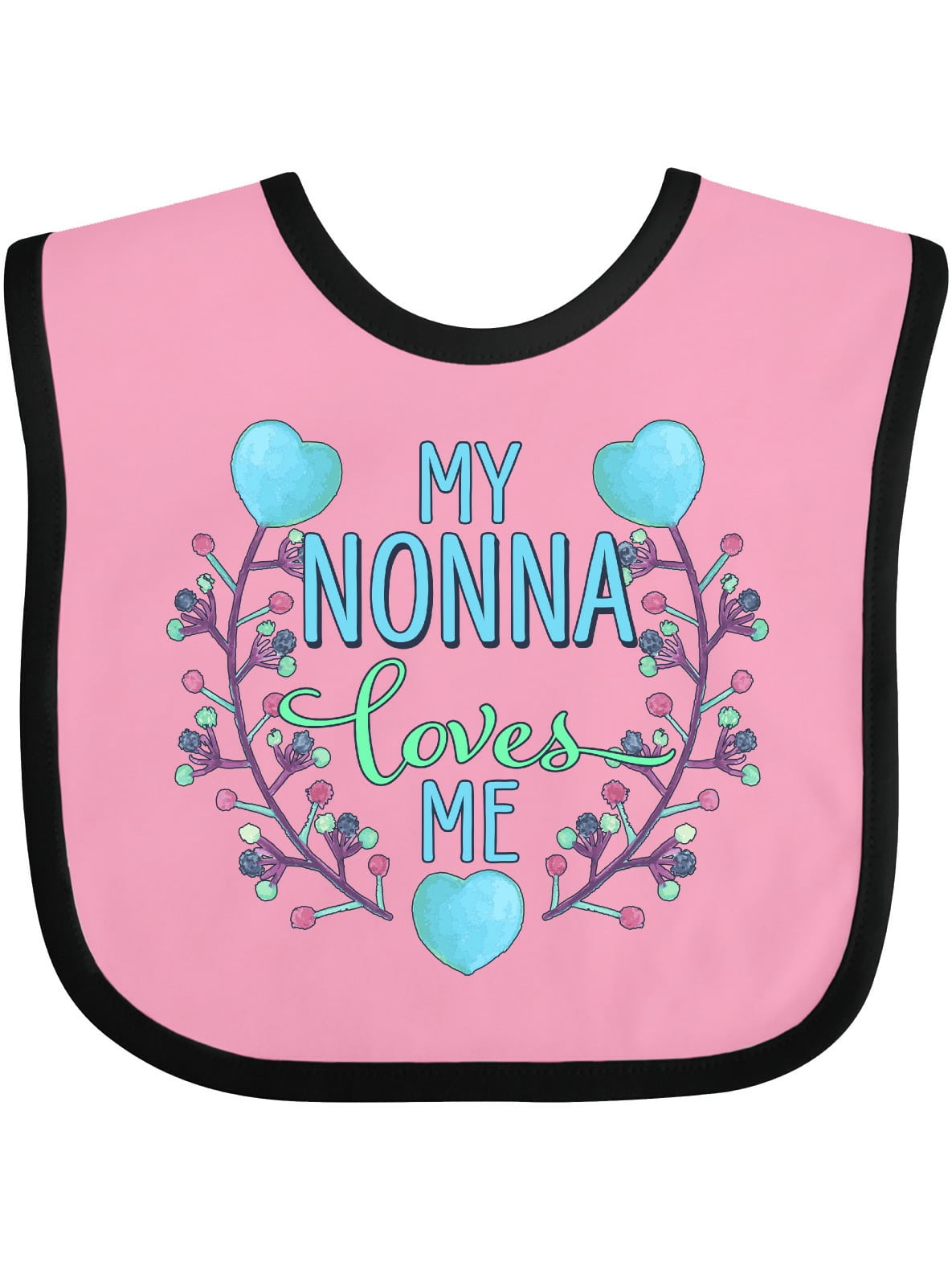 Inktastic My Nonna Loves Me with Flowers and Hearts Boys or Girls Baby ...
