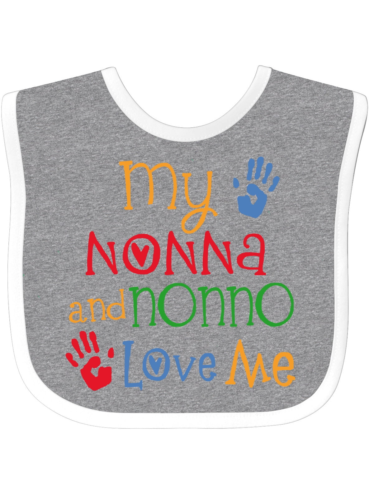Inktastic My Nonna and Nonno Love Me Grandchild Boys or Girls Baby Bib - Walmart.com
