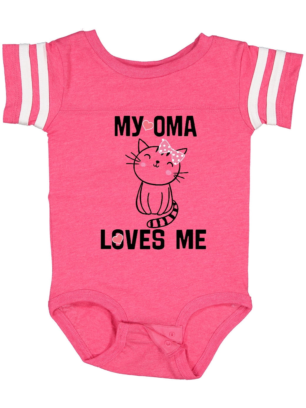 Inktastic My Oma Loves Me Girl Cat Girls Baby Bodysuit - Walmart.com
