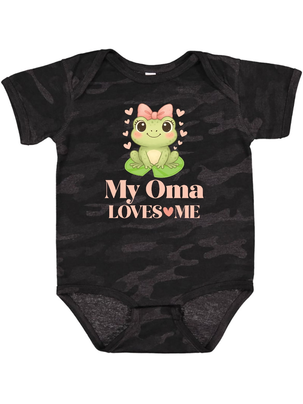 Inktastic My Oma Loves Me Grandchild Frog Girls Baby Bodysuit - Walmart.com