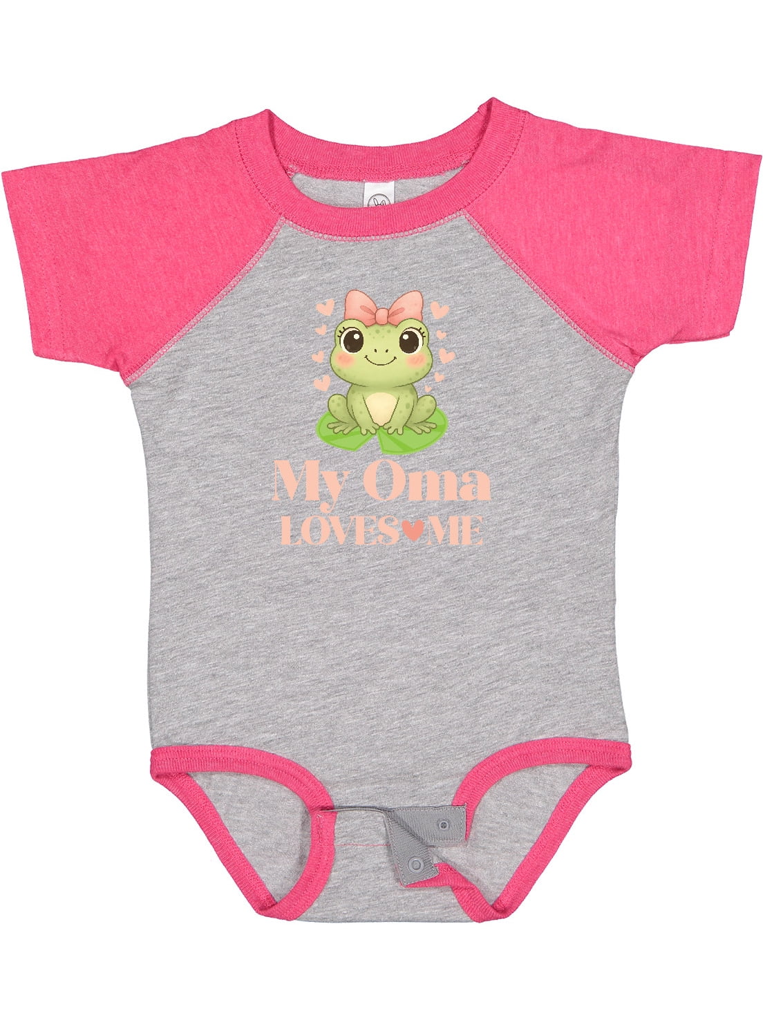 Inktastic My Oma Loves Me Grandchild Frog Girls Baby Bodysuit - Walmart.com