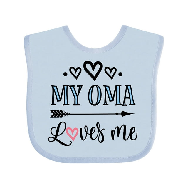 Inktastic My Oma Loves Me Grandchild Girls Baby Bib - Walmart.com