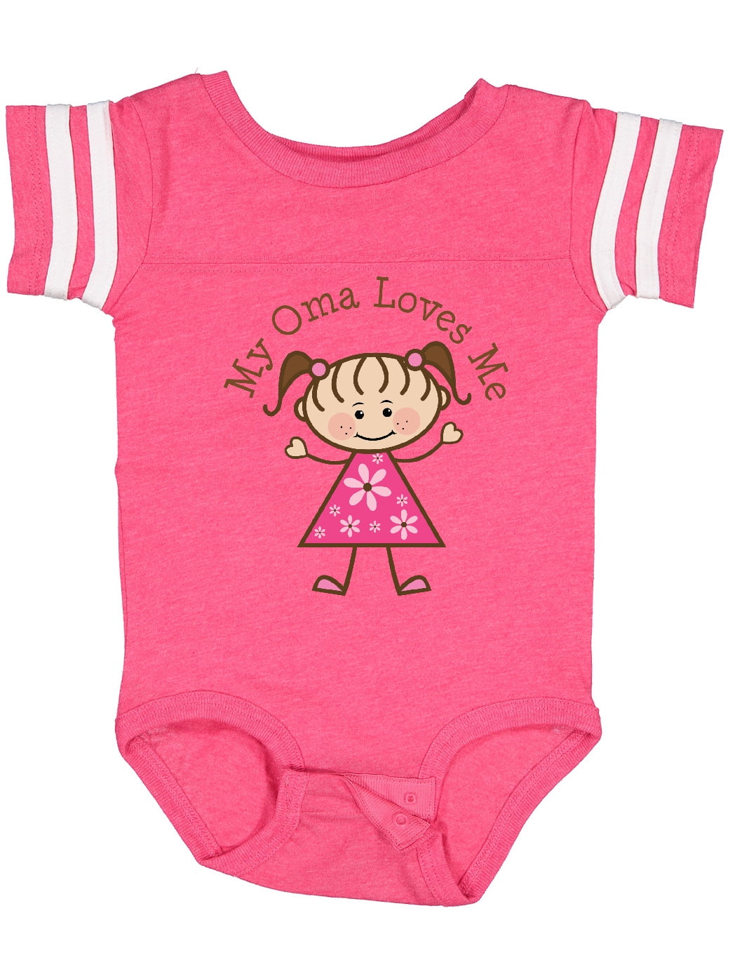Inktastic My Oma Loves Me Granddaughter Girls Baby Bodysuit - Walmart.com