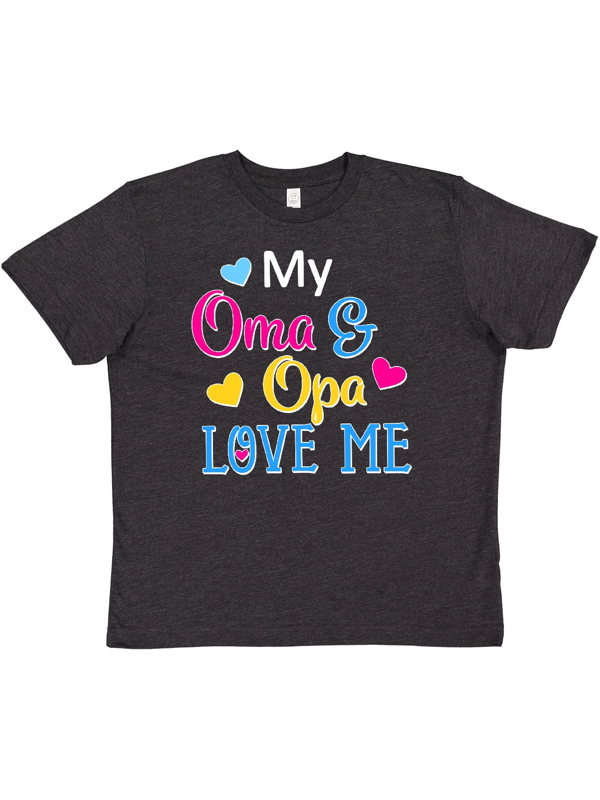 Inktastic My Oma and Opa Love me with Hearts Youth T-Shirt - Walmart.com