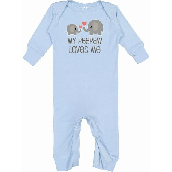 Inktastic My Peepaw Loves Me Grandchild Baby Romper Coveralls - Walmart.com