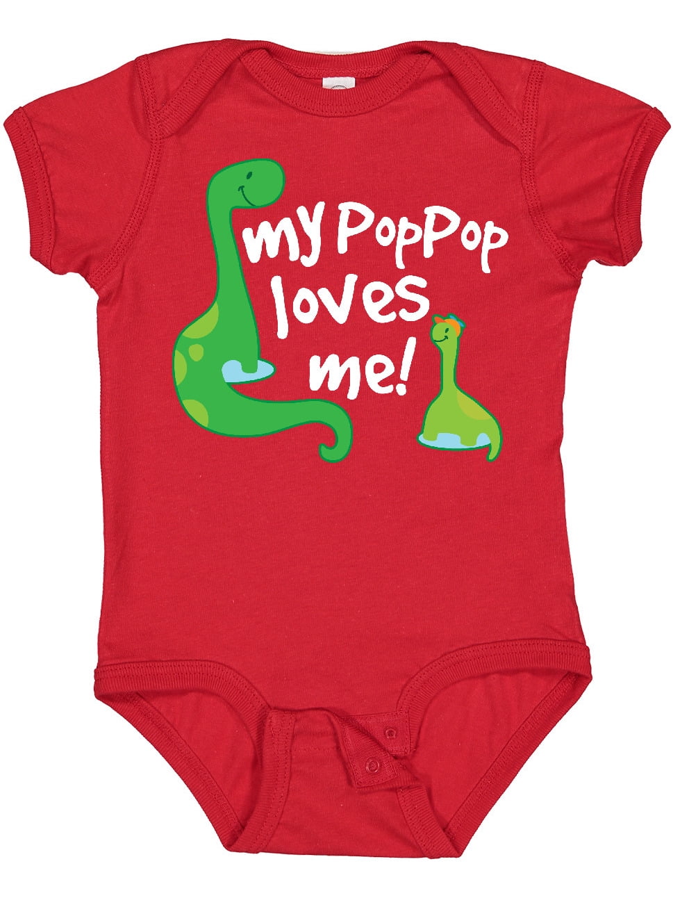 Inktastic My Pop Pop Loves Me Dinosaur Boys or Girls Baby Bodysuit - Walmart.com