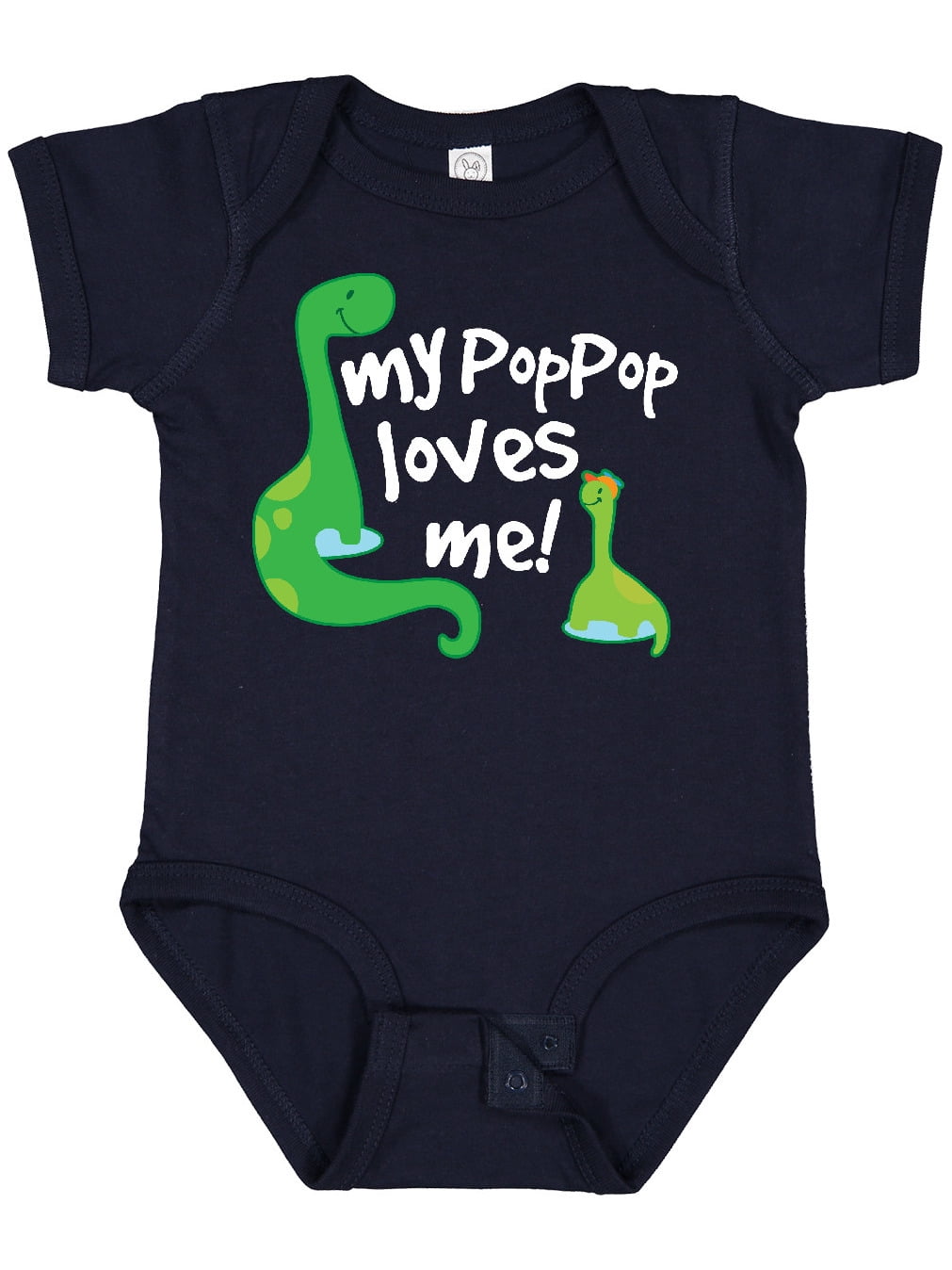 Inktastic My Pop Pop Loves Me Dinosaur Boys or Girls Baby Bodysuit - Walmart.com