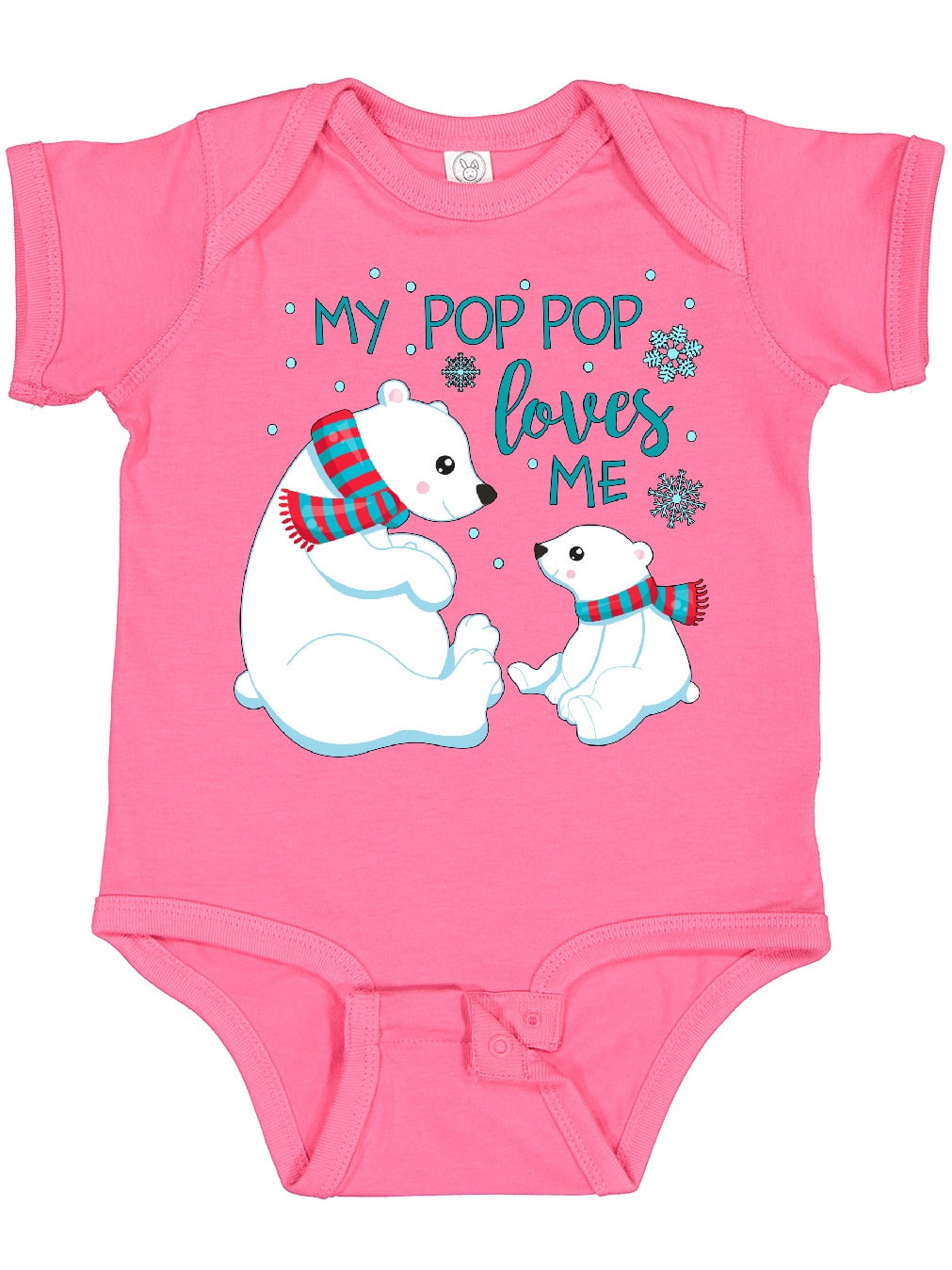 Inktastic My Pop Pop Loves Me- Cute Polar Bears Boys or Girls Baby Bodysuit - Walmart.com