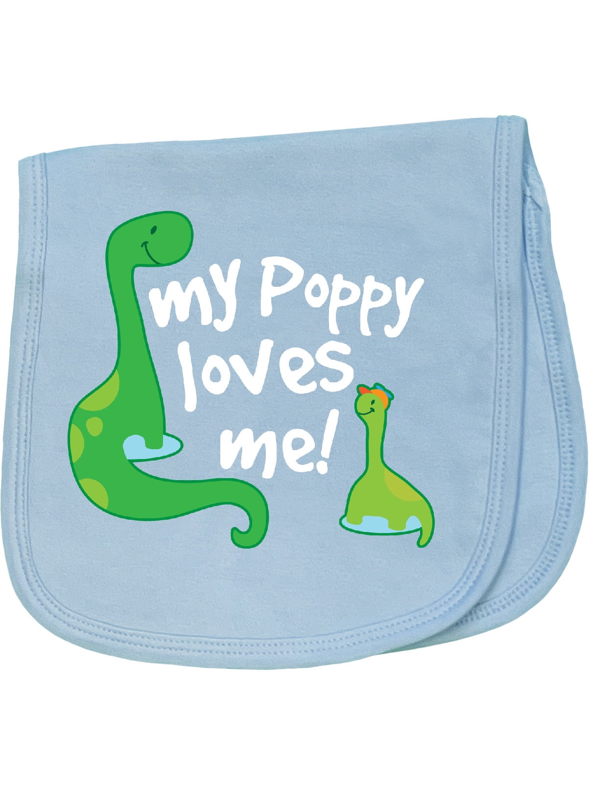 Inktastic My Poppy Grandpa Loves Me Baby Burp Cloth - Walmart.com