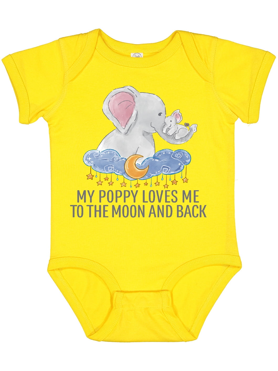 Inktastic My Poppy Loves Me to the Moon and Back Elephants in Clouds ...