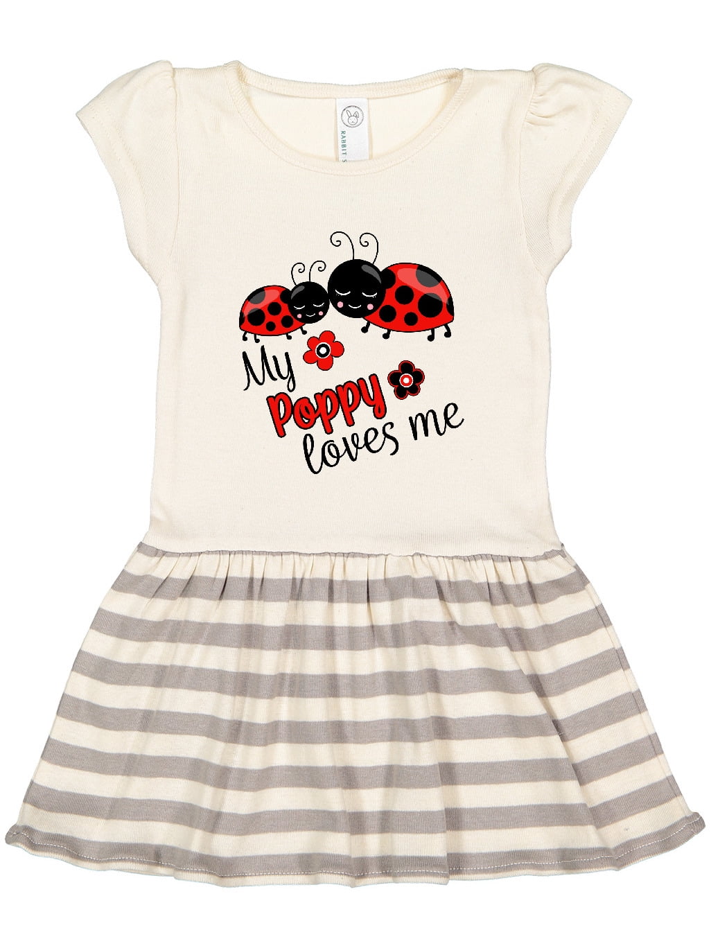 Inktastic My Poppy Loves Me with Cute Ladybugs Gift Toddler Girl Dress ...