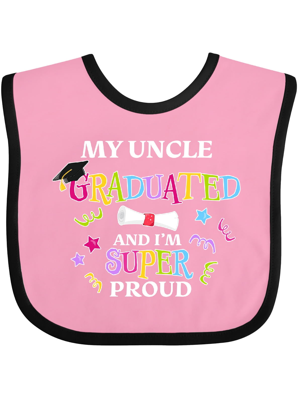 Inktastic My Uncle Graduated and I'm Super Proud Boys or Girls Baby Bib ...