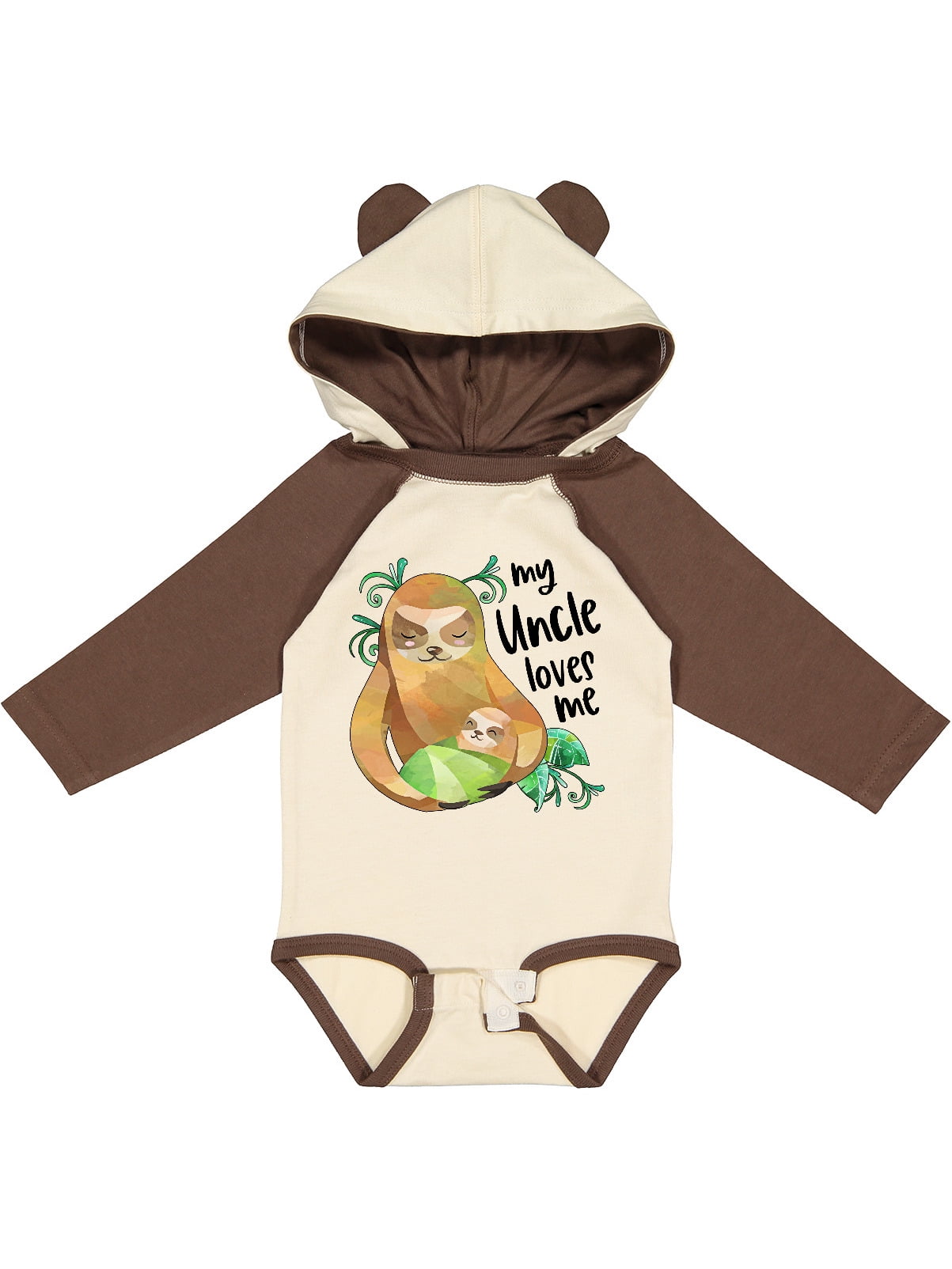 Inktastic My Uncle Loves Me Cute Sloth and Baby Boys or Girls Long ...