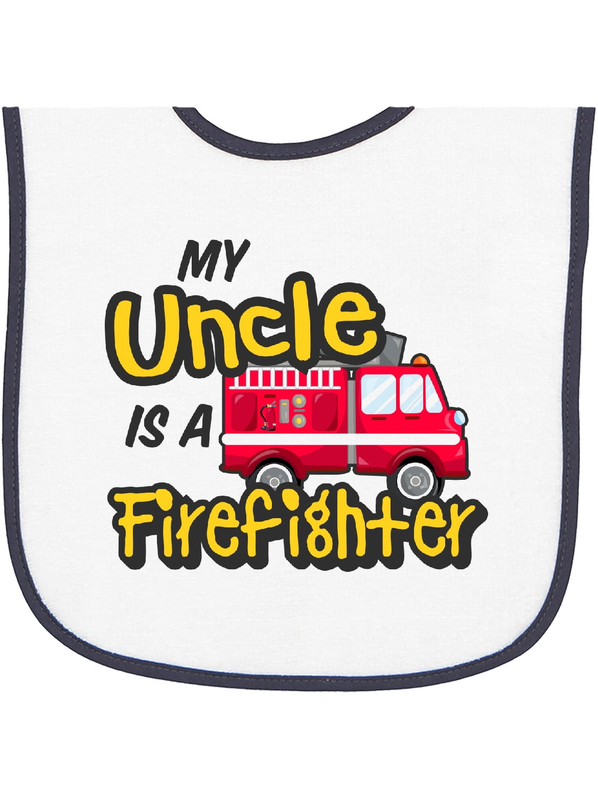 Inktastic My Uncle is a Firefighter with Fire Truck Baby Terry Cloth ...