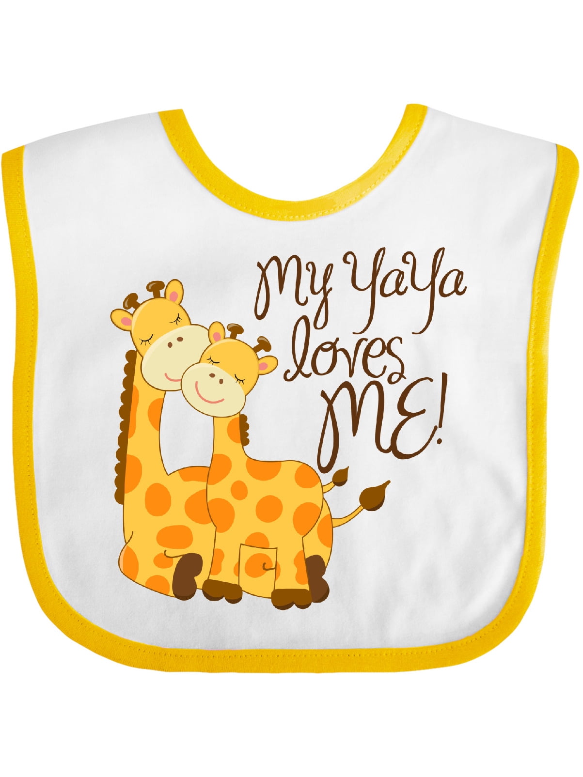 Inktastic My Yaya Loves Me Boys or Girls Baby Bib - Walmart.com
