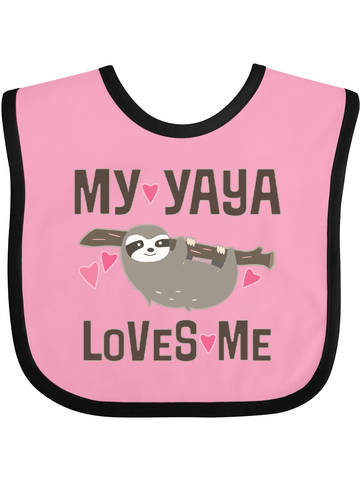 Inktastic My Yaya Loves Me Sloth Girls Baby Bib - Walmart.com
