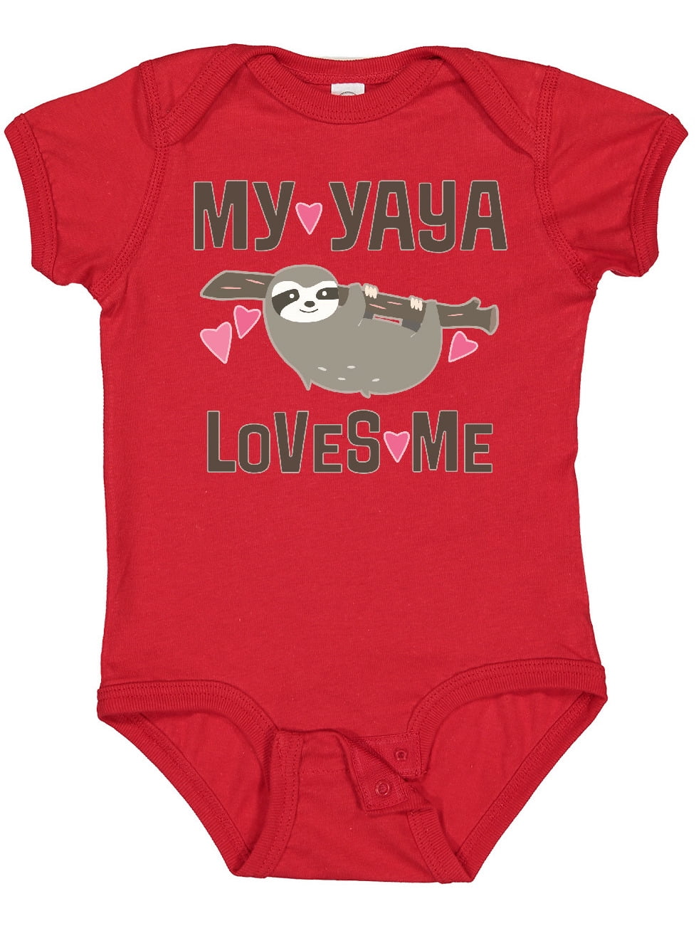 Inktastic My Yaya Loves Me Sloth Girls Baby Bodysuit - Walmart.com