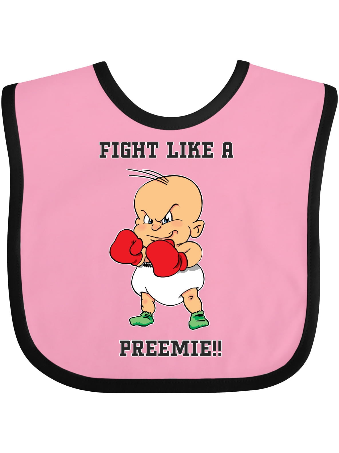 Inktastic Nicu Fight Like a Preemie Baby Boxer Boys or Girls Baby Bib ...