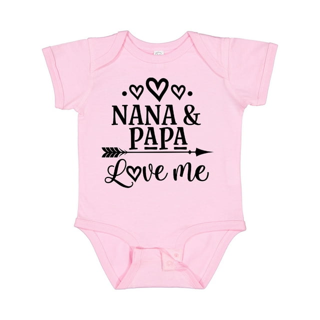 Inktastic Nana Papa Love Me Grandchild Boys or Girls Baby Bodysuit - Walmart.com