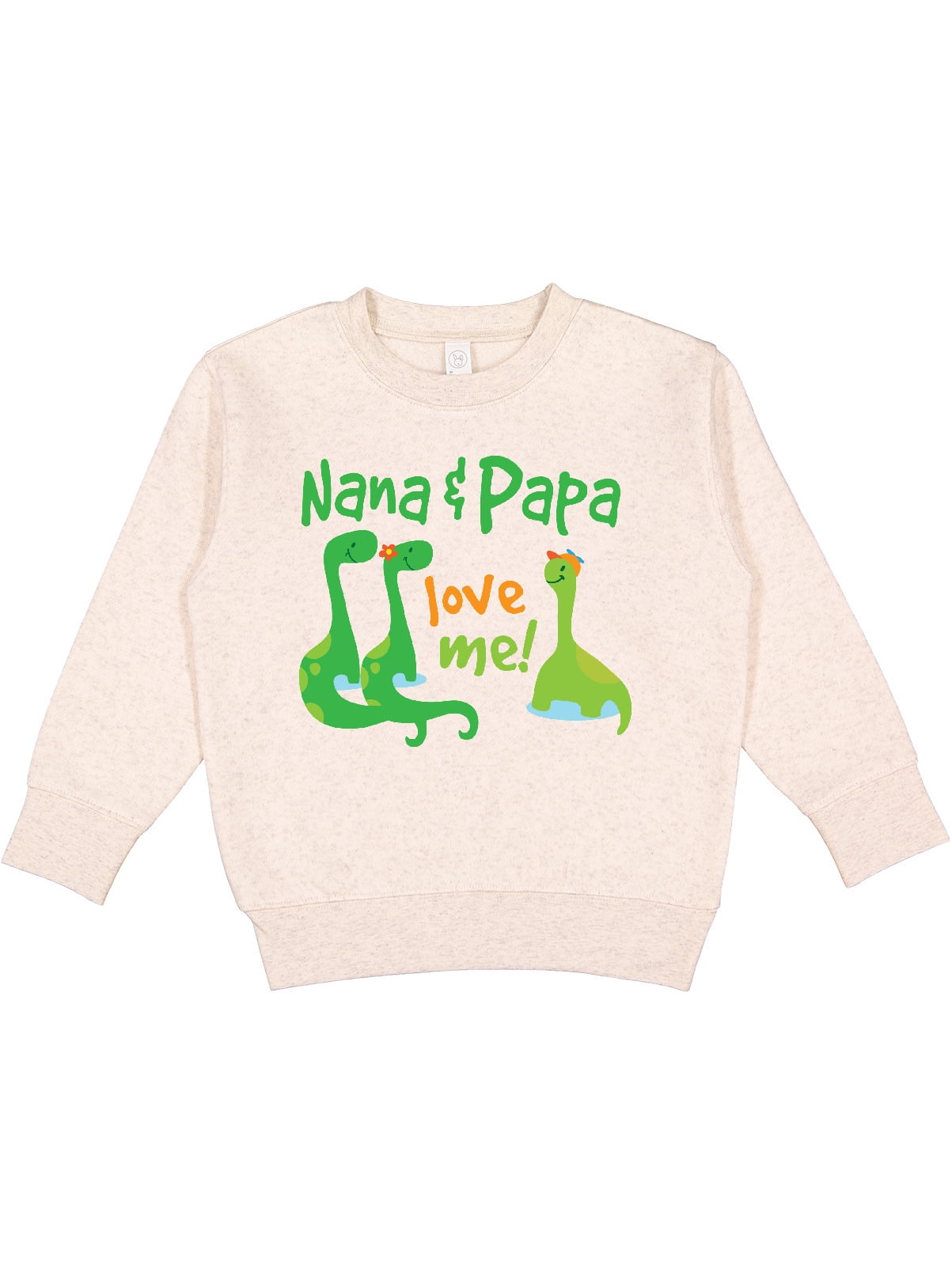 Inktastic Nana Papa Love Me Grandchild Dinosaur Toddler Sweatshirt - Walmart.com