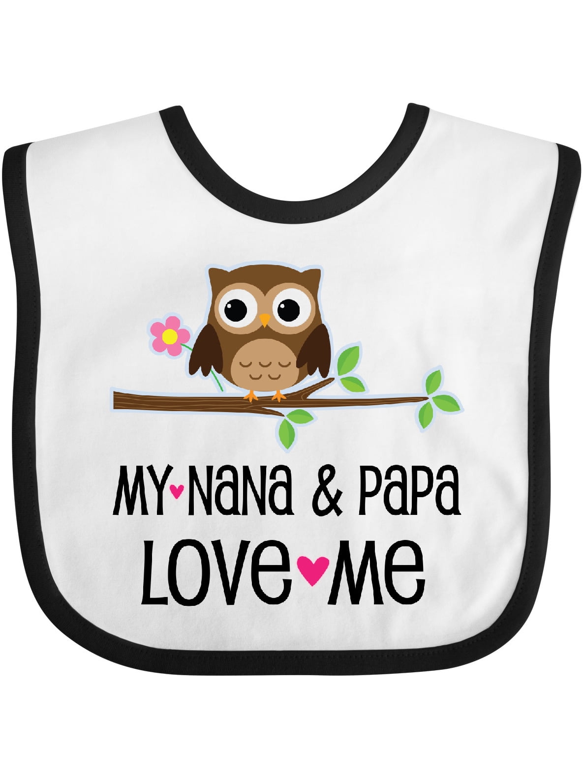 Inktastic Nana and Papa Love Me Baby Girl Girls Baby Bib - Walmart.com