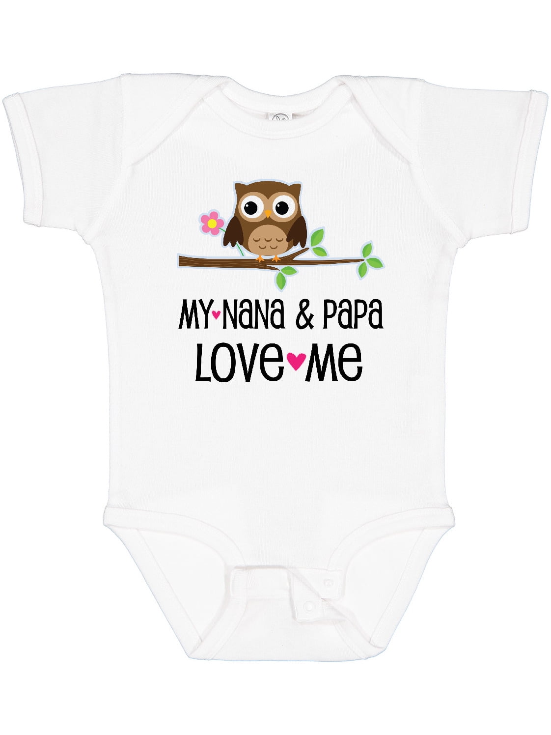 Inktastic Nana and Papa Love Me Baby Girl Girls Baby Bodysuit - Walmart.com