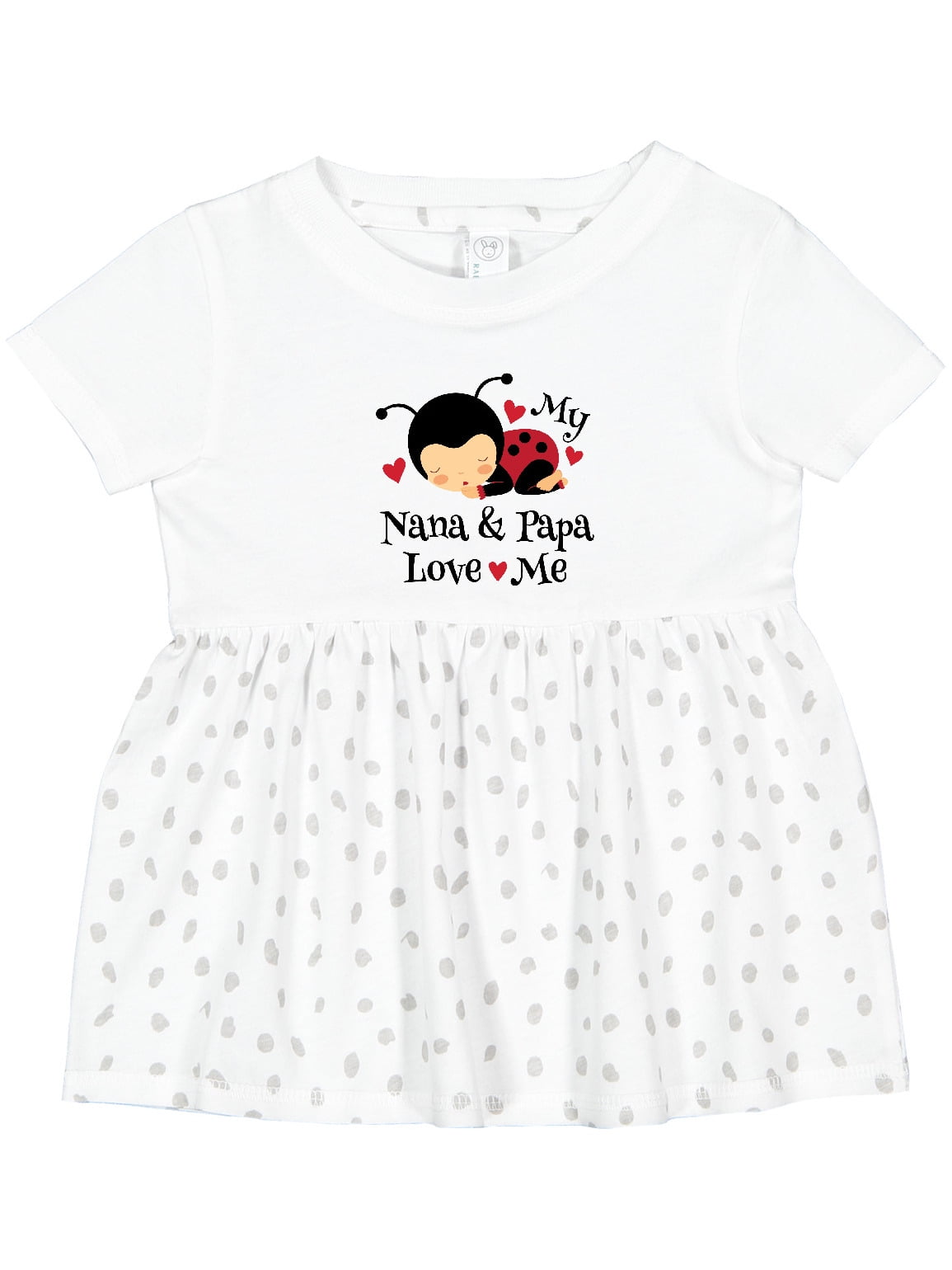 Inktastic Nana and Papa Love Me Baby Girls Baby Dress - Walmart.com