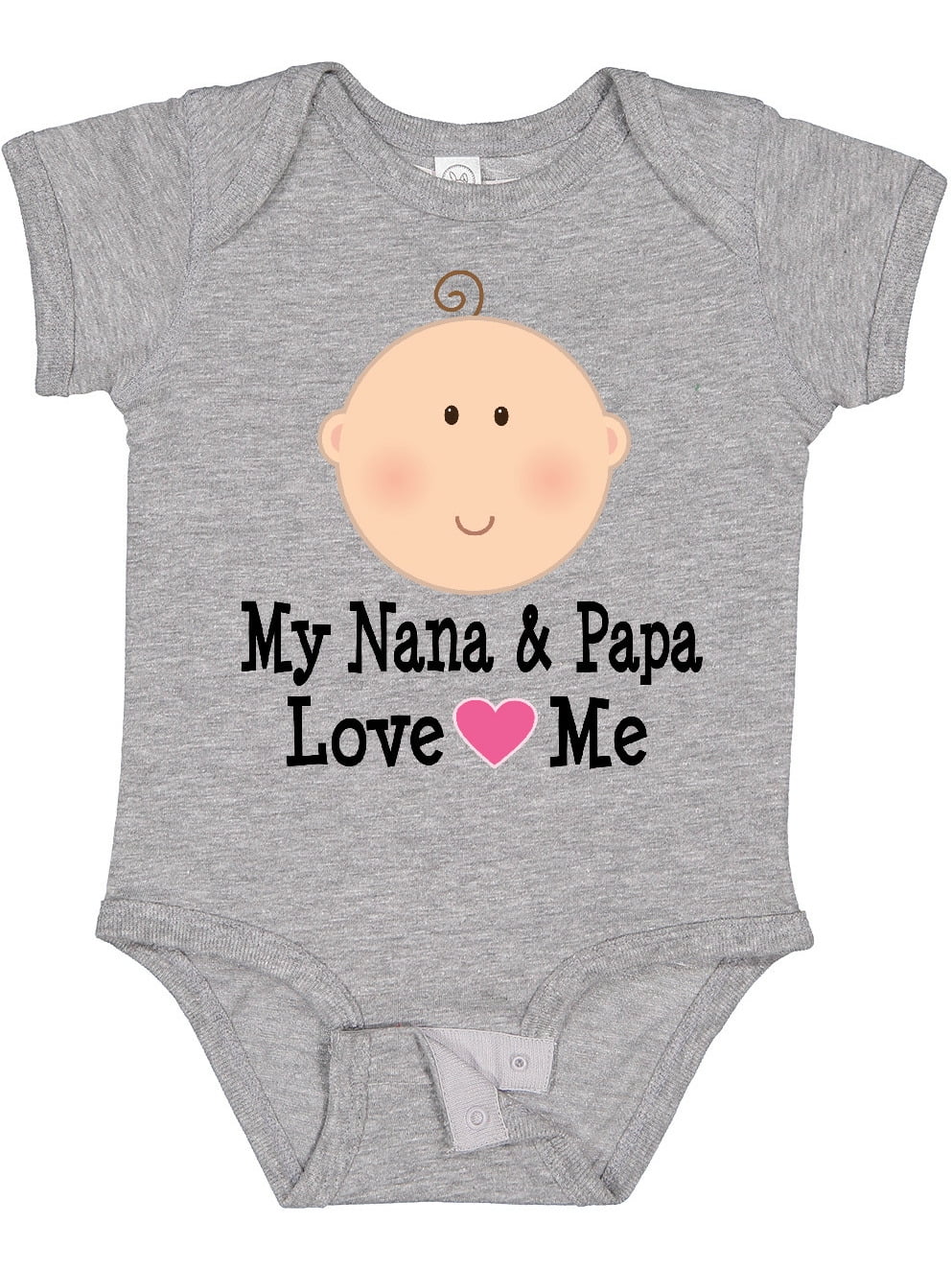 Inktastic Nana and Papa Love Me Grandchild Boys or Girls Baby Bodysuit - Walmart.com