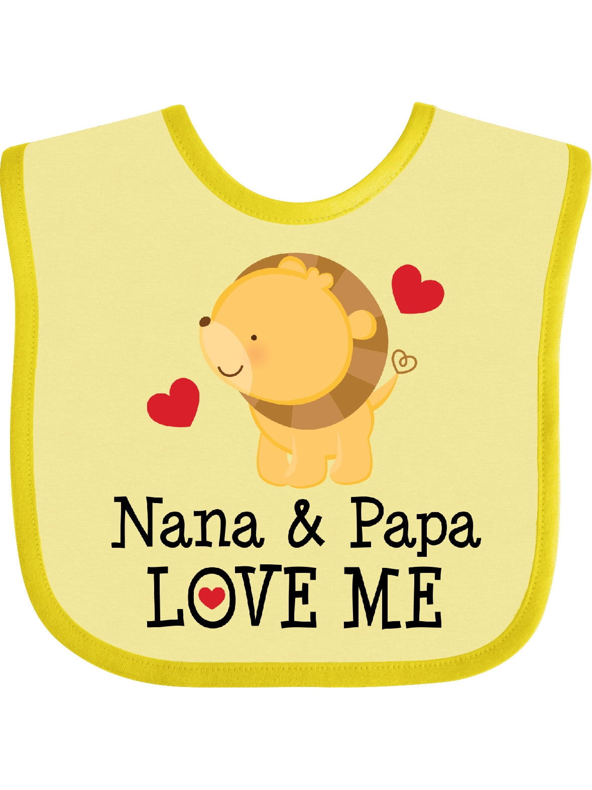 Inktastic Nana and Papa Love Me Grandparents Boys or Girls Baby Bib ...