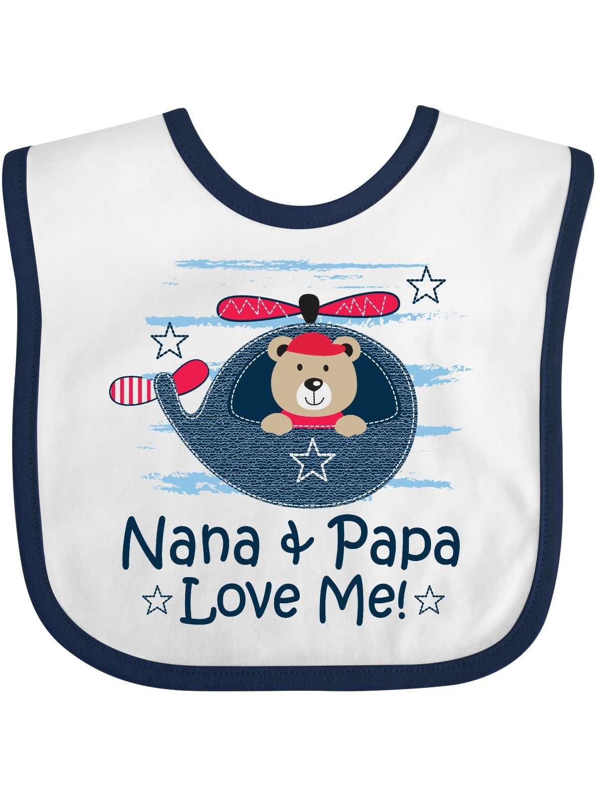 Inktastic Nana and Papa Love Me Grandson Boys Baby Bib - Walmart.com