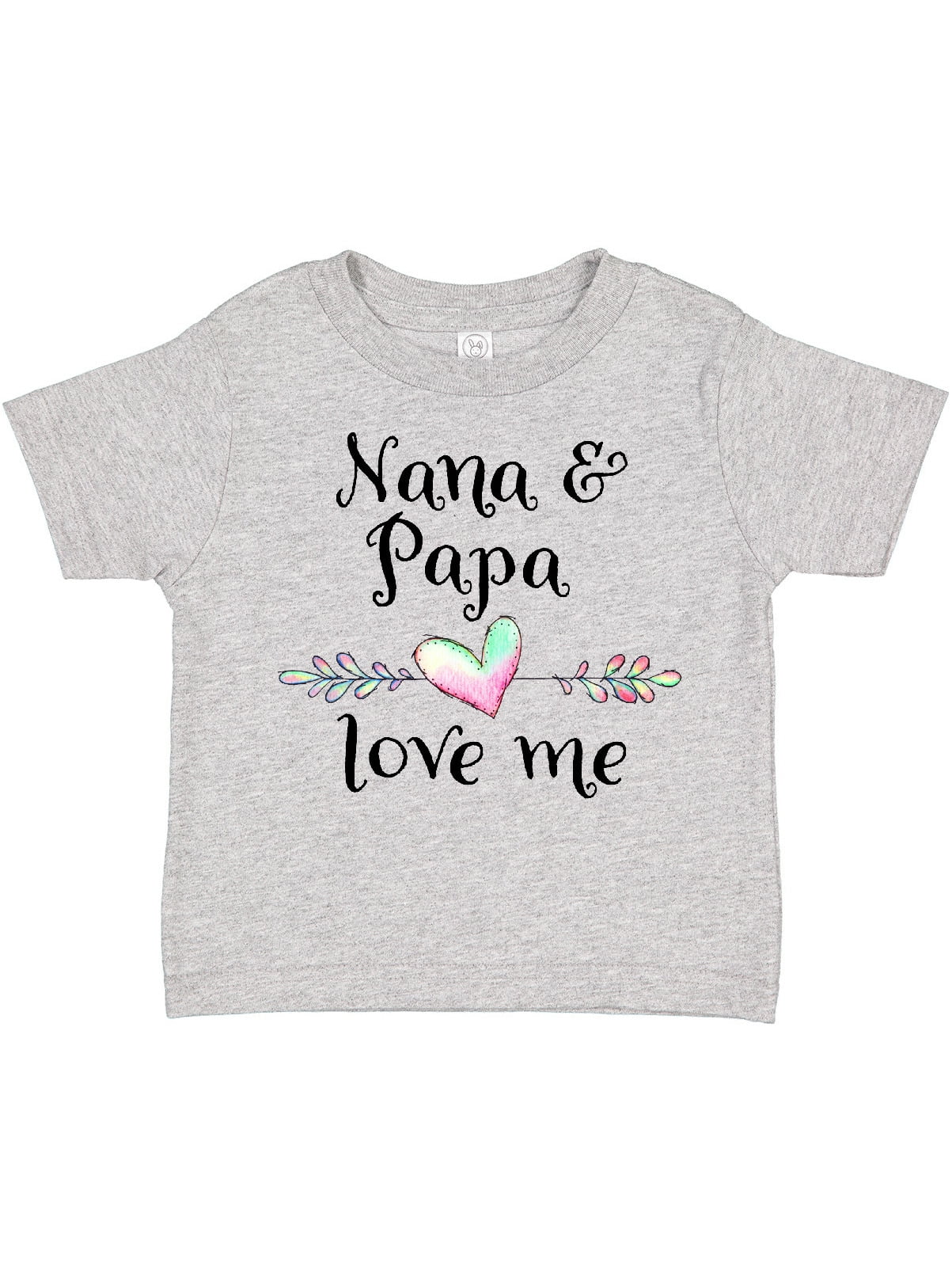 Inktastic Nana and Papa Love Me- Heart Grandchild Boys or Girls Toddler T-Shirt - Walmart.com